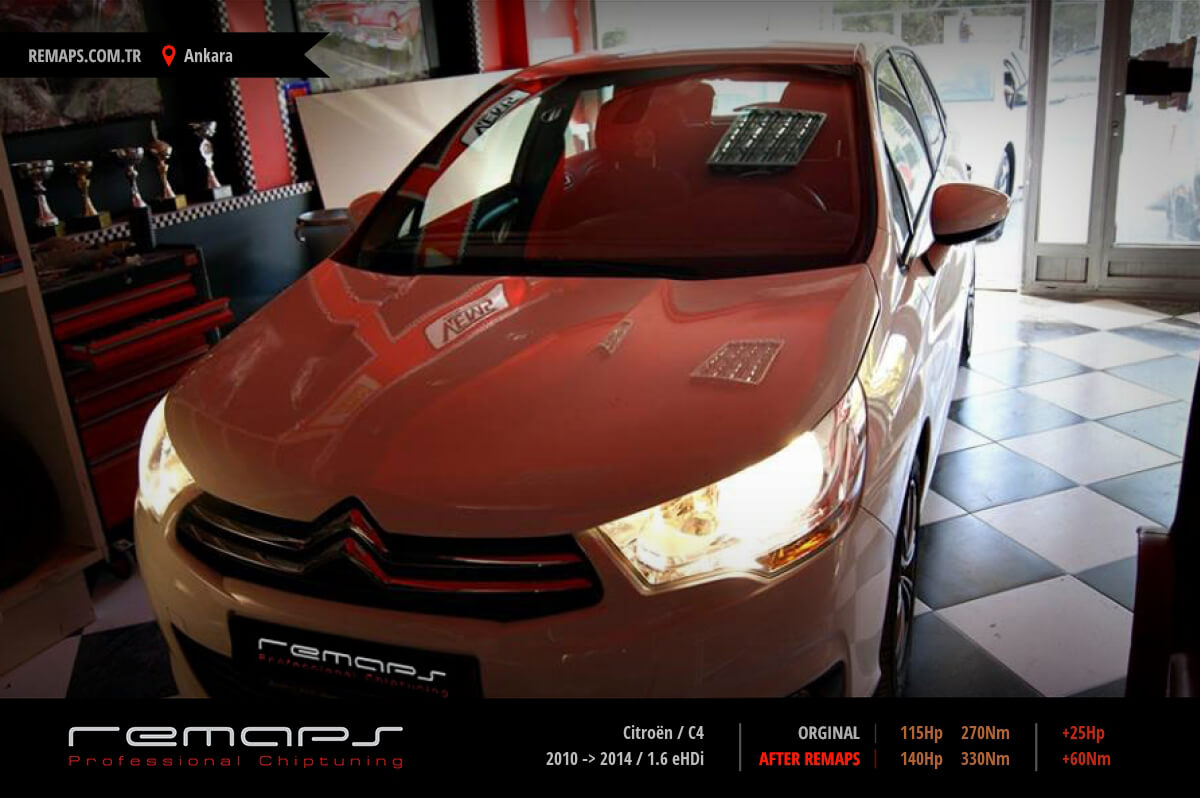 Citroën C4 2010 -> 2014 1.6 eHDi Chip Tuning, Performans, Yakıt ...