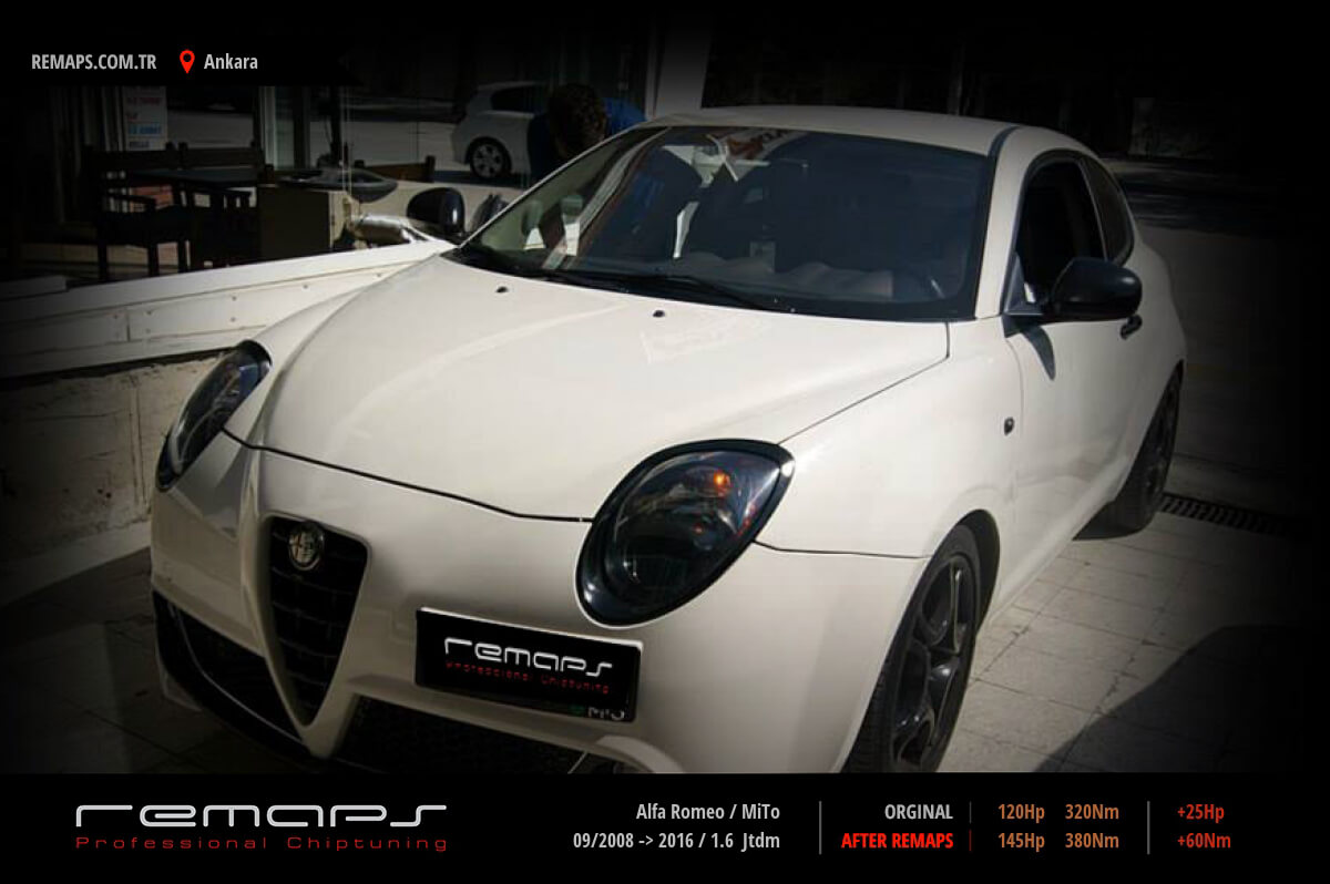 Alfa Romeo MiTo 09/2008 -> 2016 1.6 Jtdm Chip Tuning, Performans, Yakıt ...