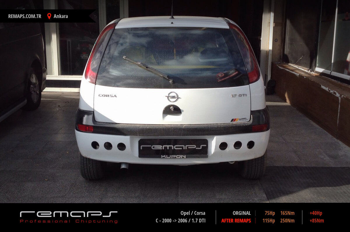 Opel Corsa C - 2000 -> 2006 1.7 DTI Chip Tuning, Performans, Yakıt ...