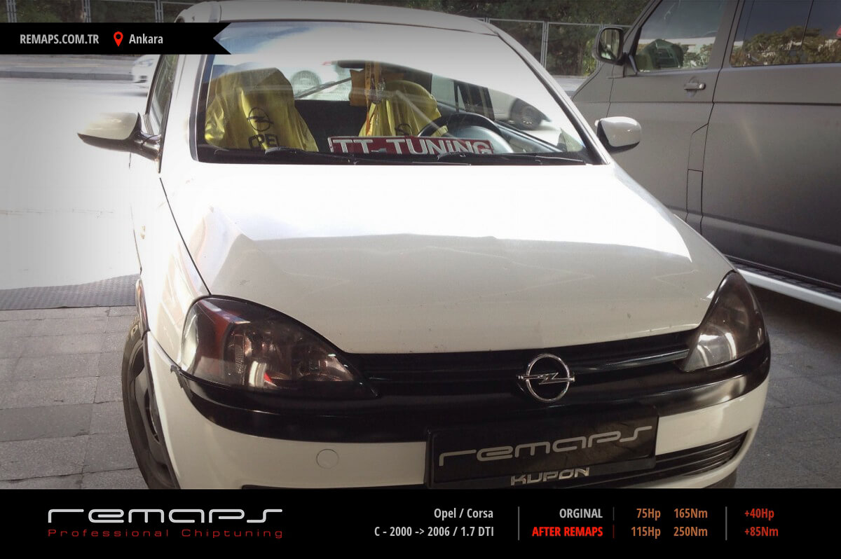 Opel Corsa C - 2000 -> 2006 1.7 DTI Chip Tuning, Performans, Yakıt ...