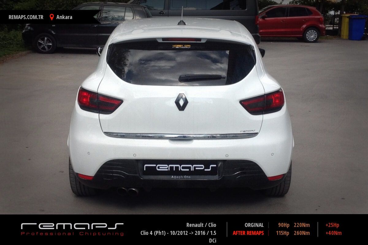 Renault Clio Clio 4 (Ph1) - 10/2012 -> 2016 1.5 DCi Chip Tuning ...
