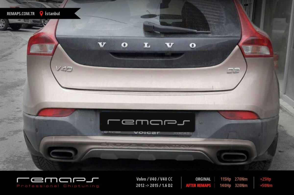 Volvo V40 / V40 CC 2012 -> 2015 1.6 D2 Chip Tuning, Performans, Yakıt ...