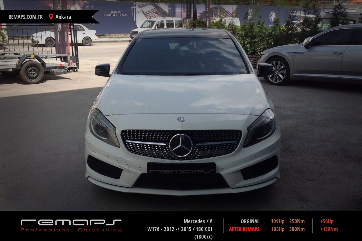 Mercedes A W176 - 2012 -> 2015 180 CDI (1800cc) Chip Tuning, Performans ...