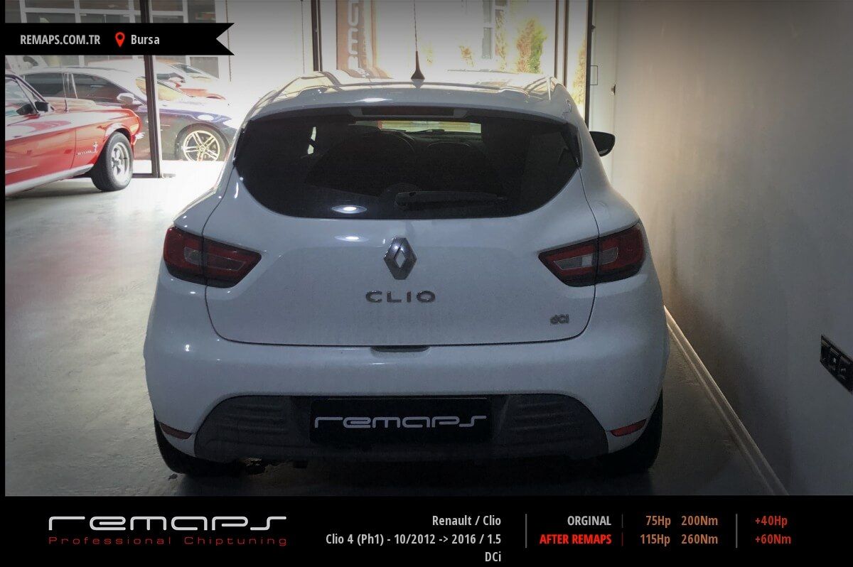 Renault Clio Clio 4 (Ph1) - 10/2012 -> 2016 1.5 DCi Chip Tuning ...