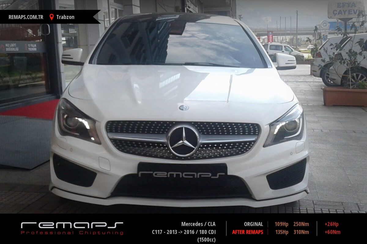 Mercedes CLA C117 - 2013 -> 2016 180 CDI (1500cc) Chip Tuning ...