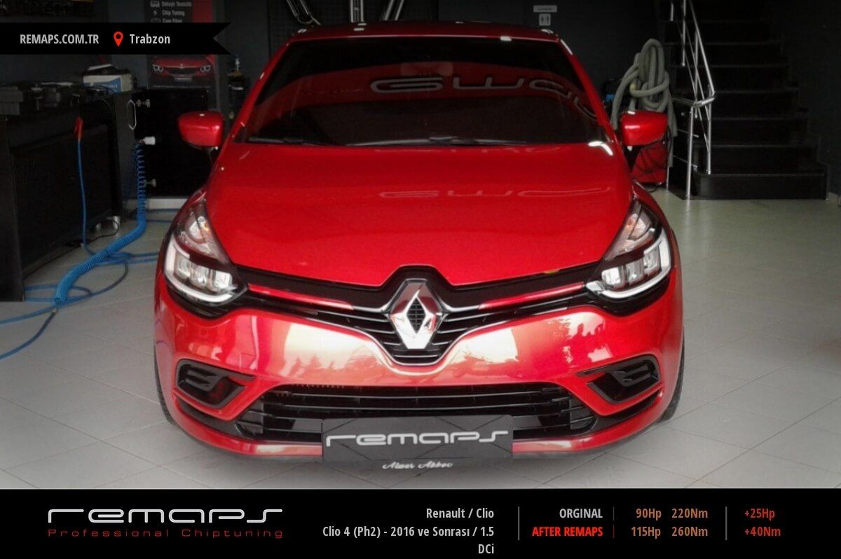 Renault Clio Clio 4 (Ph2) - 2016 ve Sonrası 1.5 DCi Chip Tuning ...