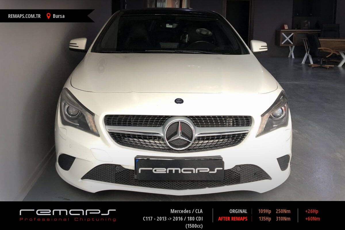 Mercedes CLA C117 - 2013 -> 2016 180 CDI (1500cc) Chip Tuning ...