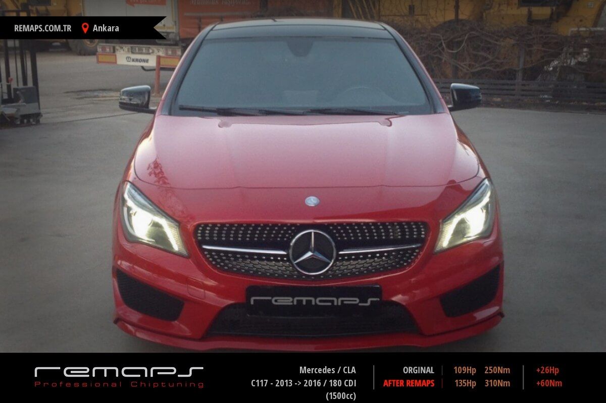Mercedes CLA C117 - 2013 -> 2016 180 CDI (1500cc) Chip Tuning ...