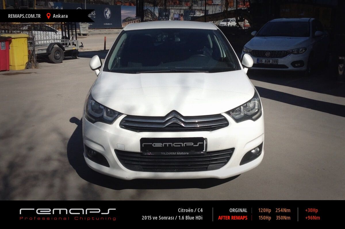 Citroën C4 2015 ve Sonrası 1.6 Blue HDi Chip Tuning, Performans, Yakıt ...