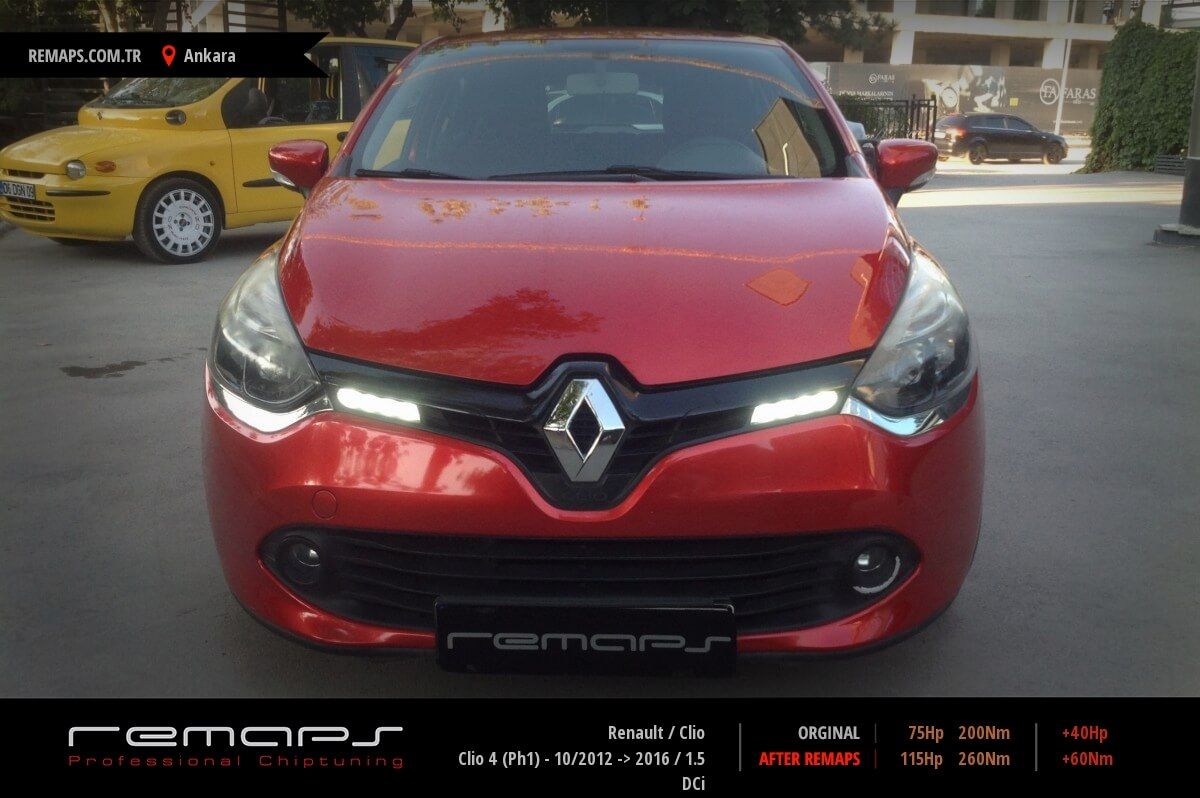 Renault Clio Clio 4 (Ph1) - 10/2012 -> 2016 1.5 DCi Chip Tuning ...