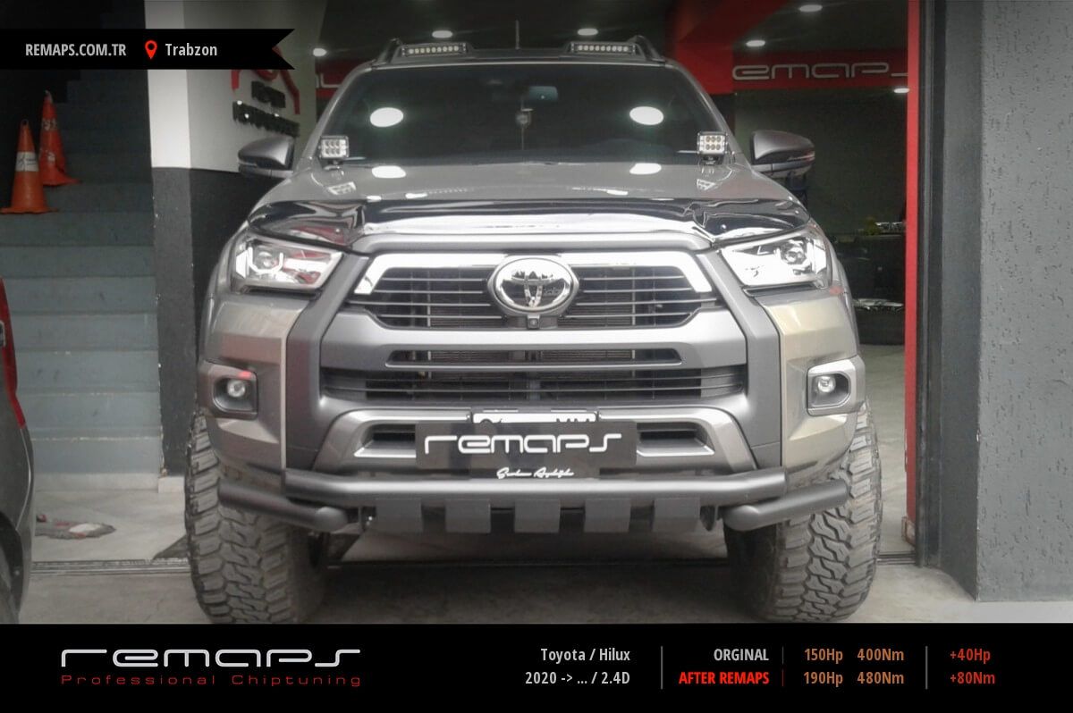 Toyota Hilux 2020 -> ... 2.4D Chip Tuning, Performans, Yakıt Tasarrufu ...