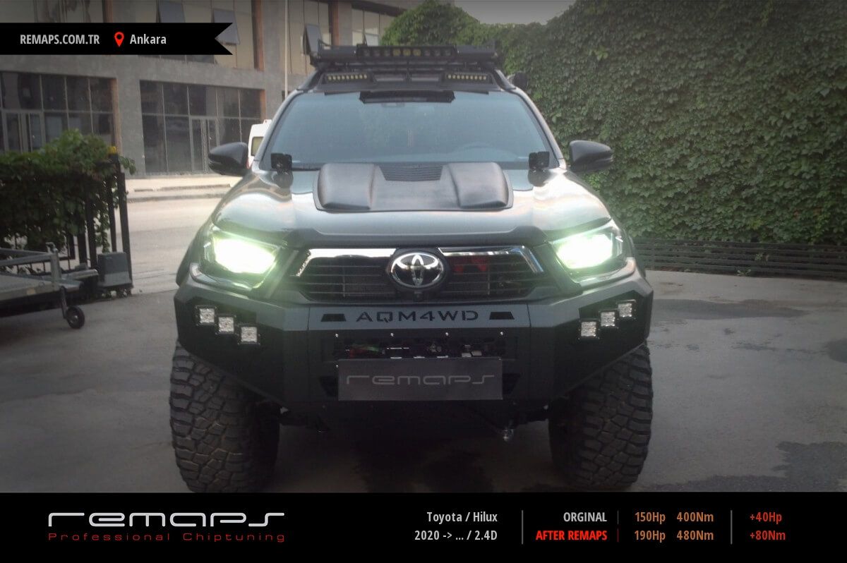Toyota Hilux 2020 -> ... 2.4D Chip Tuning, Performans, Yakıt Tasarrufu ...