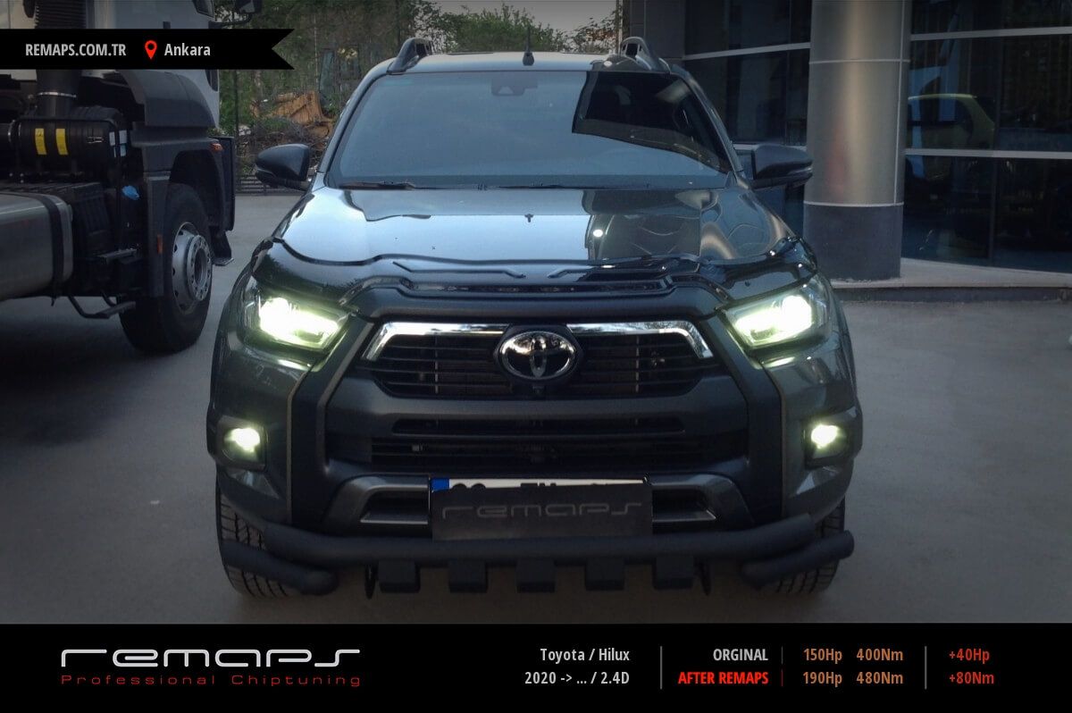 Toyota Hilux 2020 -> ... 2.4D Chip Tuning, Performans, Yakıt Tasarrufu ...