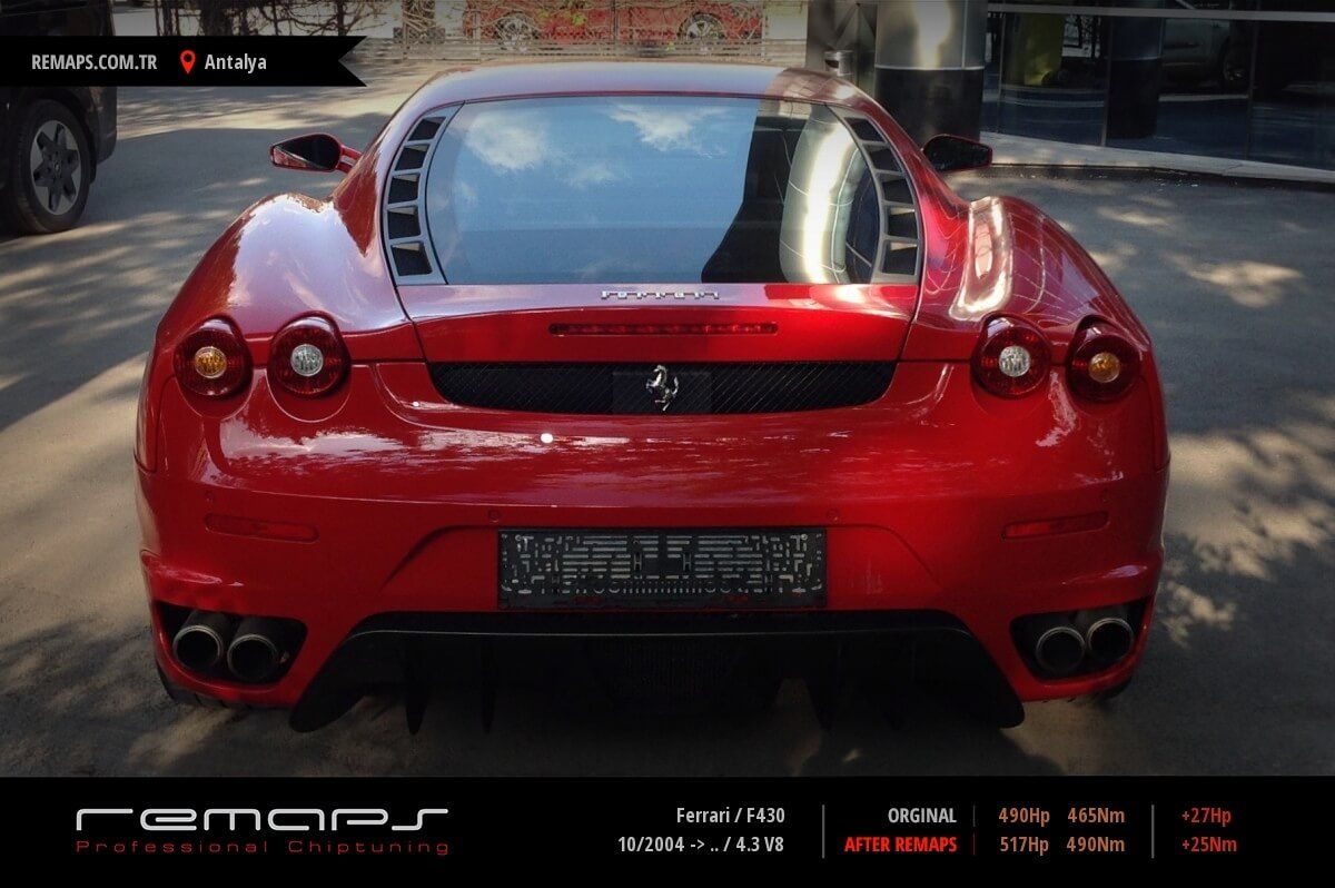 Ferrari F430 10/2004 -> .. 4.3 V8 Chip Tuning, Performans, Yakıt ...